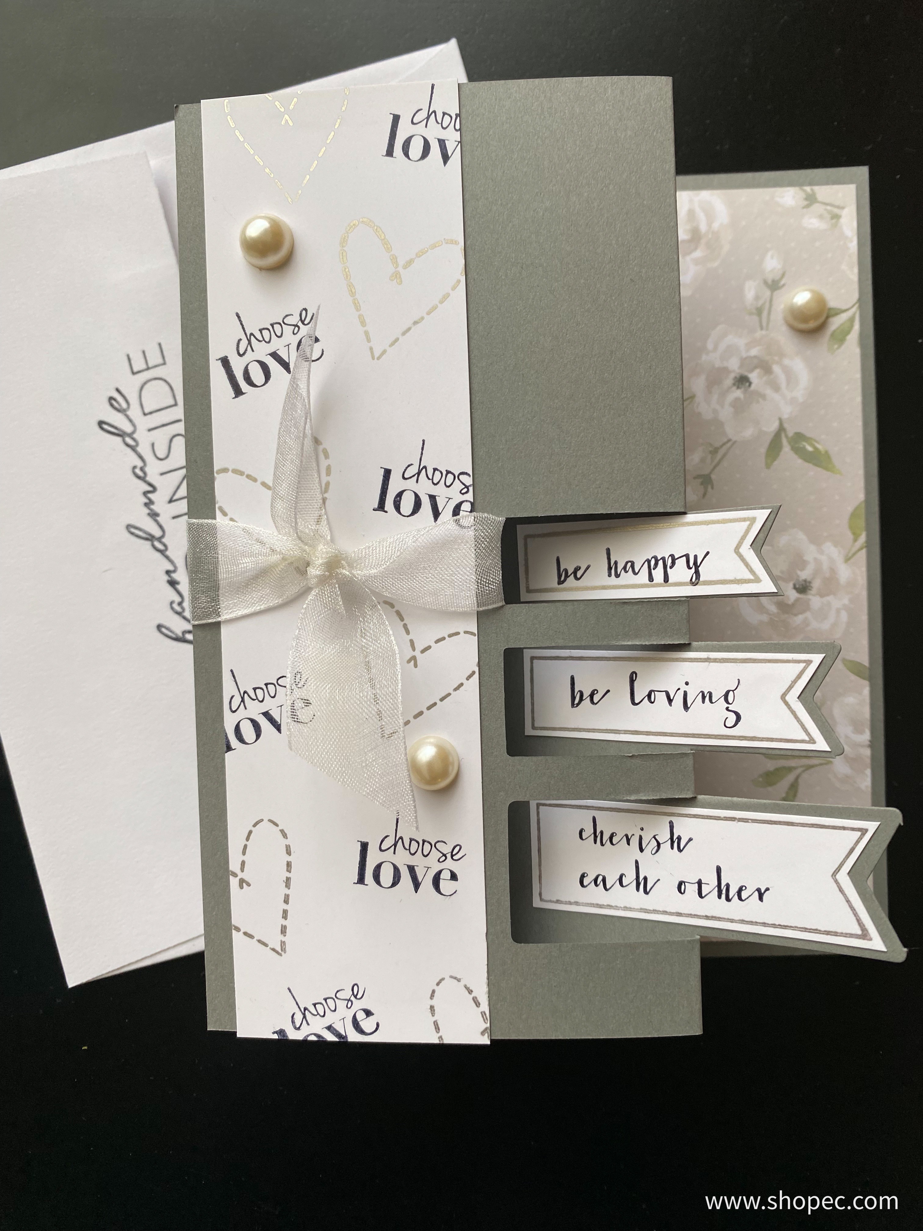 Love triple flag card – Endless Creations Rubber Stamps