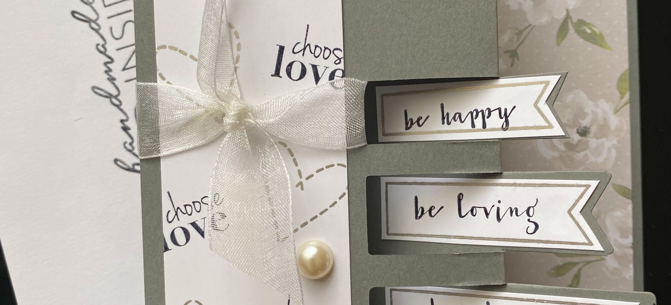 Love triple flag card – Endless Creations Rubber Stamps